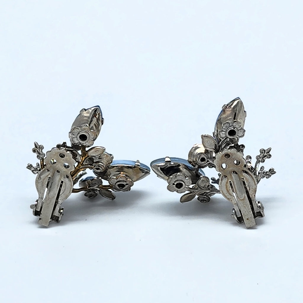 Beau Jewels Vintage Rhinestone Earrings Bitchin Retro