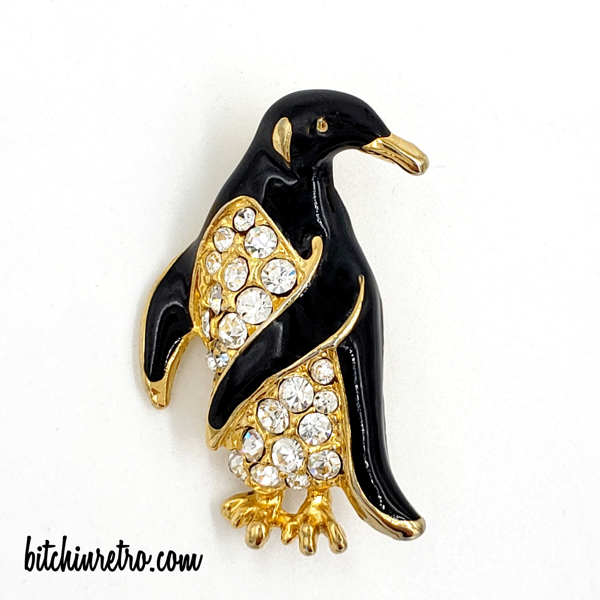 Rhinestone Penguin Brooch and Bracelet with 1928 Beaded Necklace ...