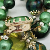 Vintage Japan Beaded Necklace with JJI Lucky Shamrock Brooch | Bitchin ...