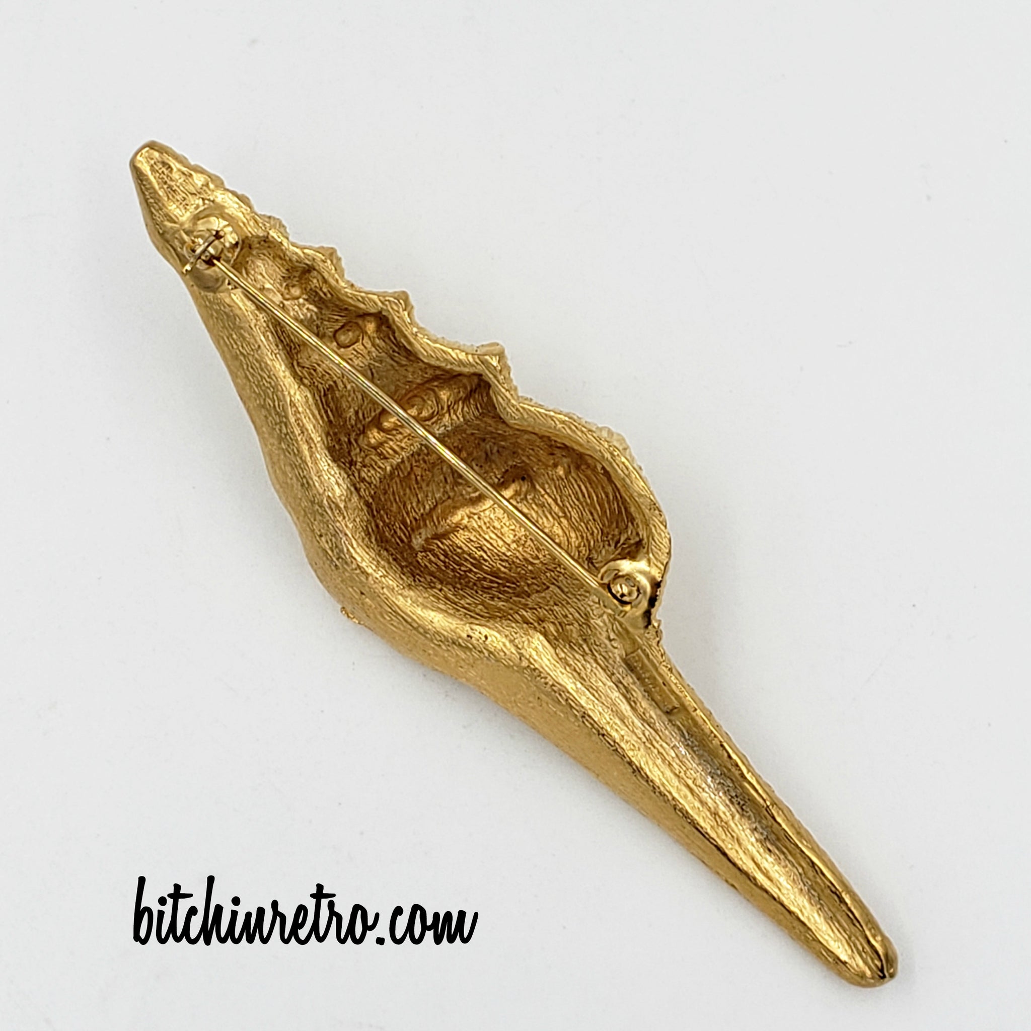 Trifari TM Vintage Conch Shell Brooch | Bitchin Retro